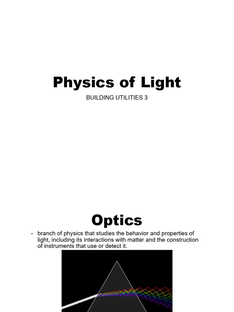 TOPIC 7 Physics of Light | PDF | Electromagnetic Radiation | Light