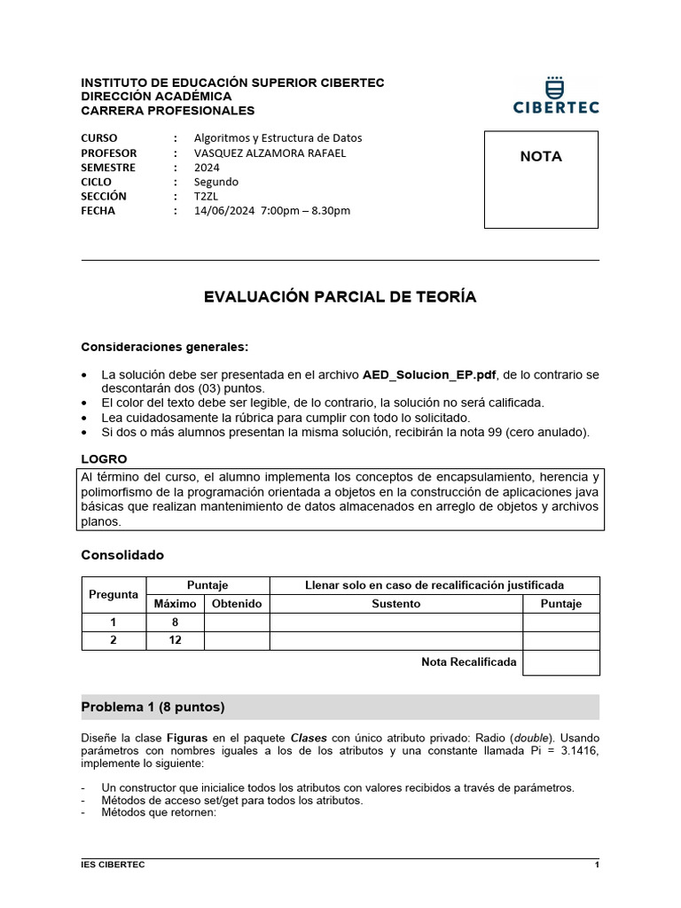 4683 Algoritmos Y Estructura De Datos Ep Pdf Objeto Informática