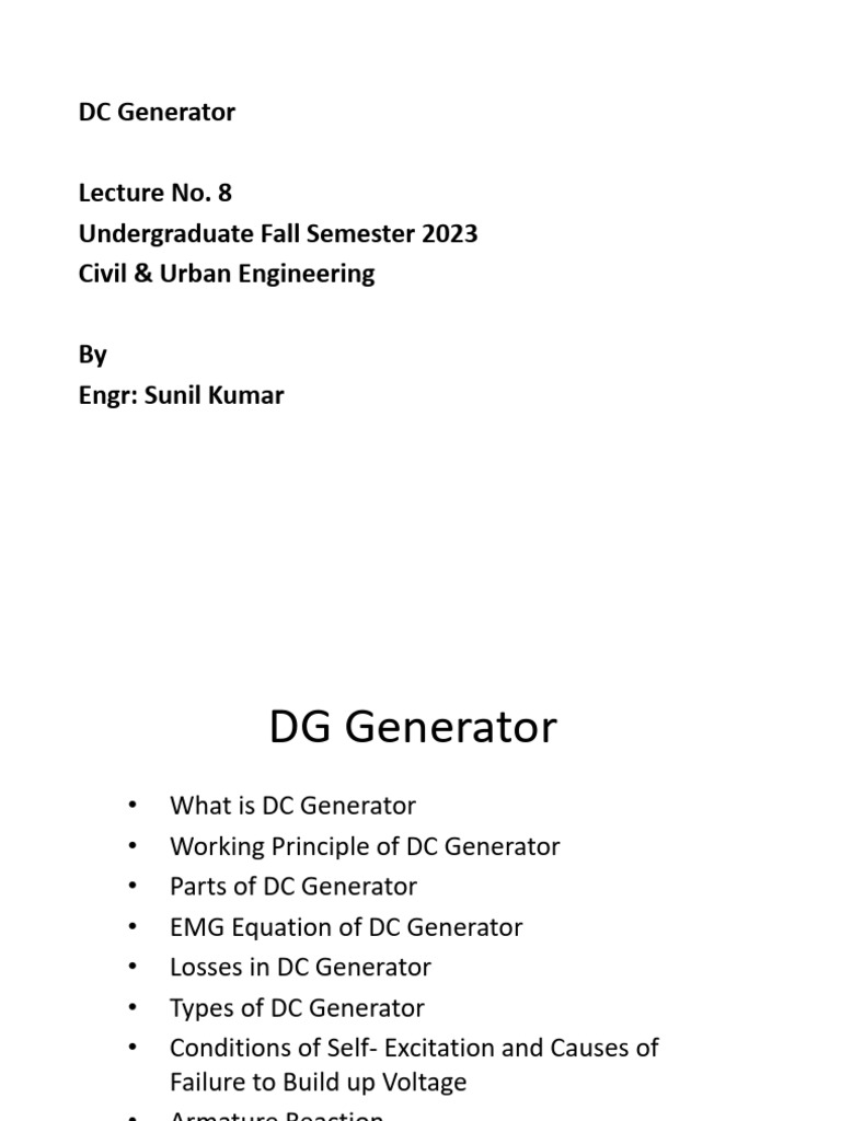DC Generator | PDF | Electric Generator | Electromagnetic Induction
