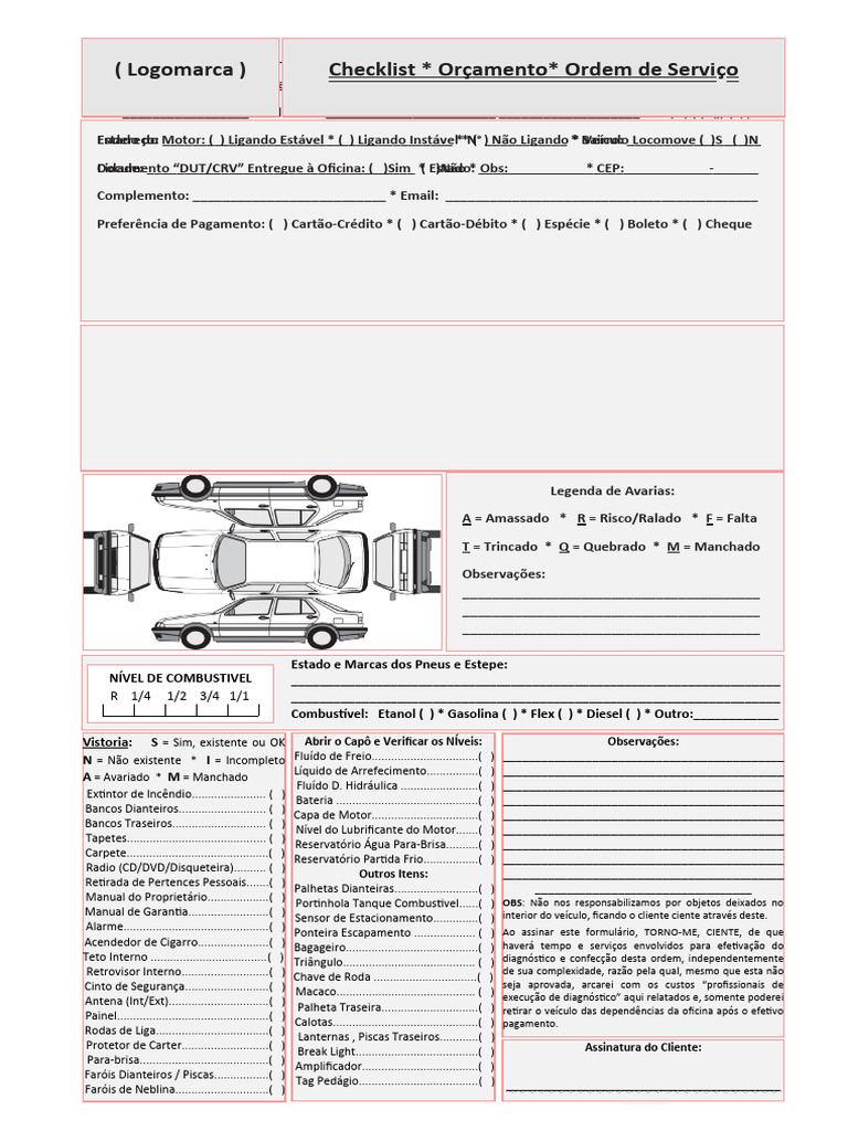 Modelo Checklist - Ordem de Serviço | Download grátis PDF | Tecnologia ...