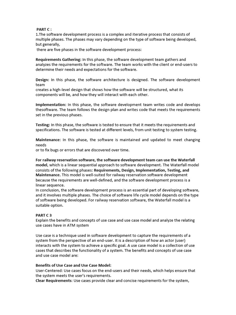 SDM QB Answers Unit 1,2 | PDF | Use Case | Software Development Process SDM QB Answers Unit 1,2 | PDF | Use Case | Software Development Process