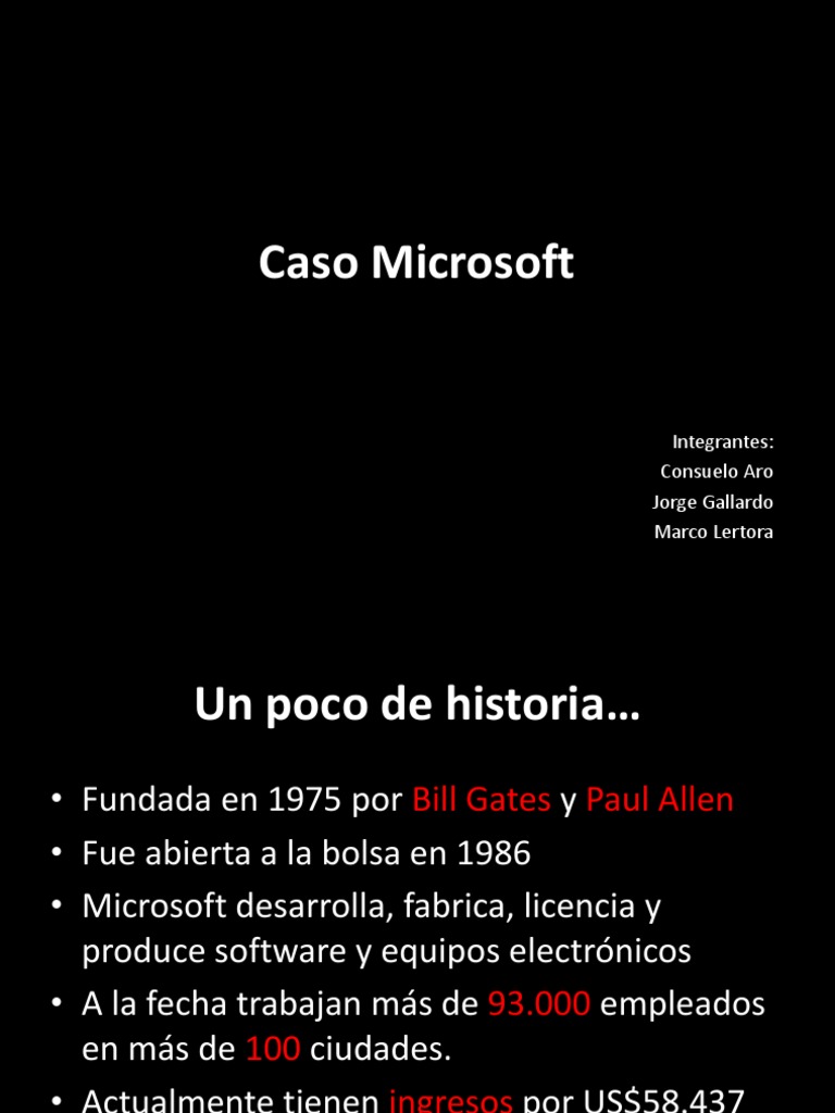 Caso Microsoft | PDF | Microsoft | Industrias