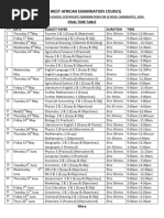 LCA Examination Schedule of Exams 2025 and Written Examination ...