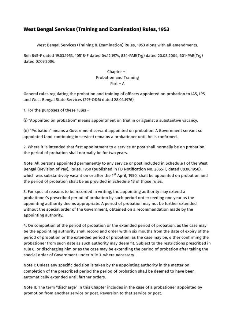 Training Rules 1 | PDF | Probation | State Court (United States)