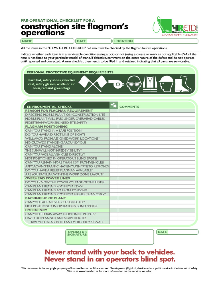 Hretd - FM Checklist | PDF