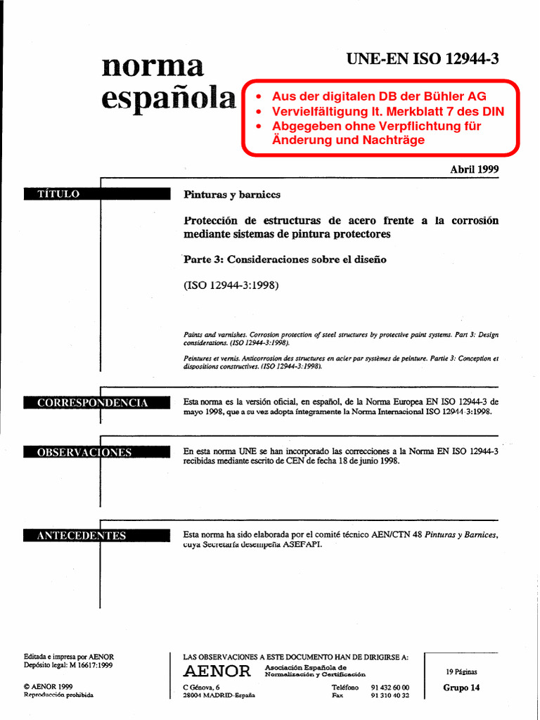 NRM - UNE EN ISO 12944 3ES | PDF | Corrosión | Acero