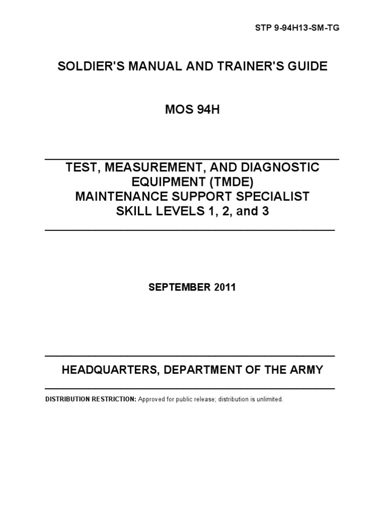 STP 9-94H13-SM-TG (9 September 2011) | PDF | Calibration ...