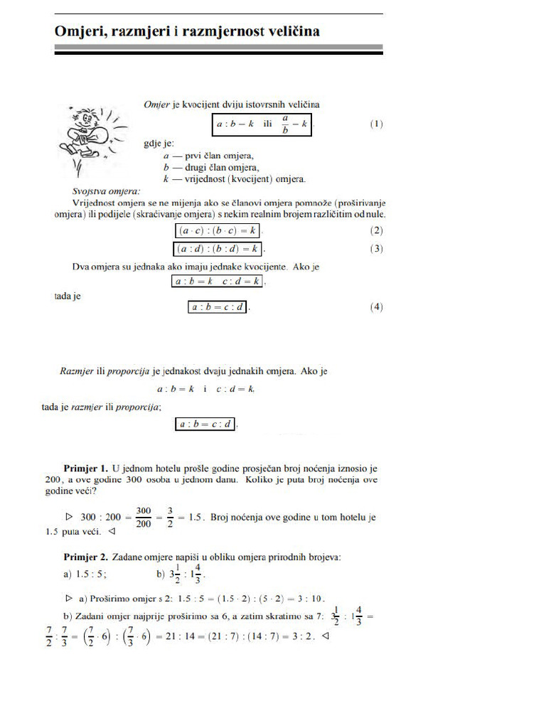 Omjeri I Razmjeri-Pravilo Trojno | PDF