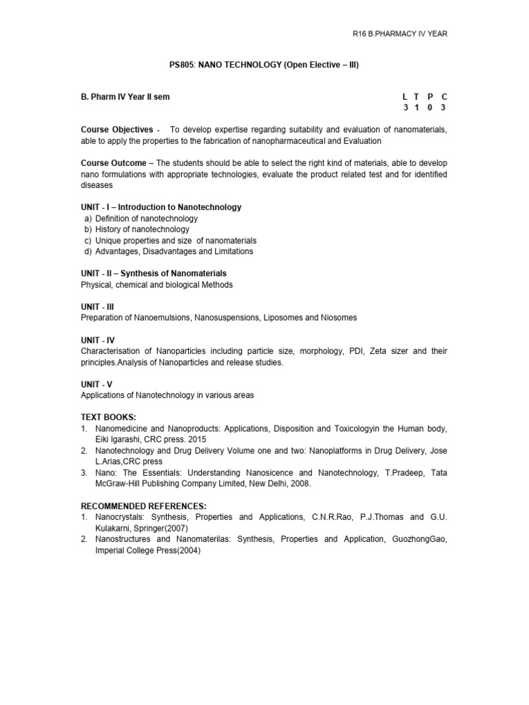 Nano Technology | PDF | Science & Mathematics