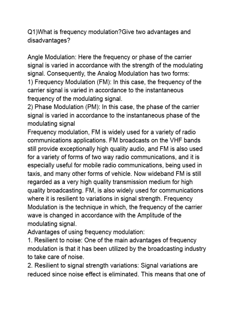 Untitled Document | PDF | Frequency Modulation | Modulation