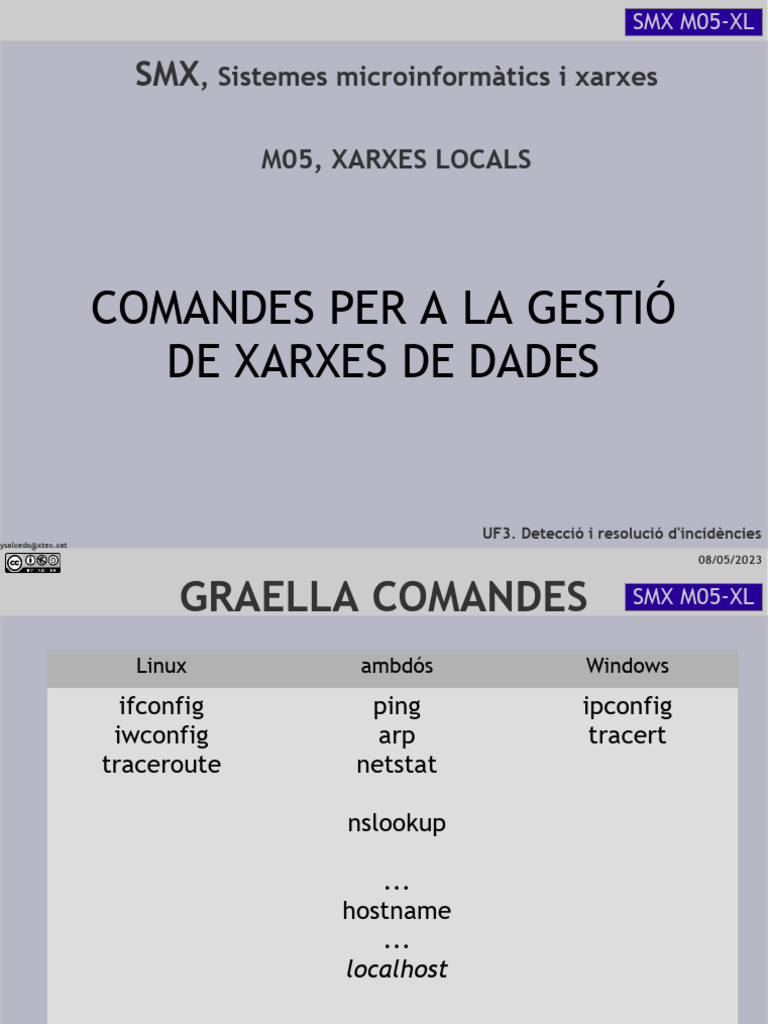 SMX M05-XL UF3-ComandesXarxes | PDF