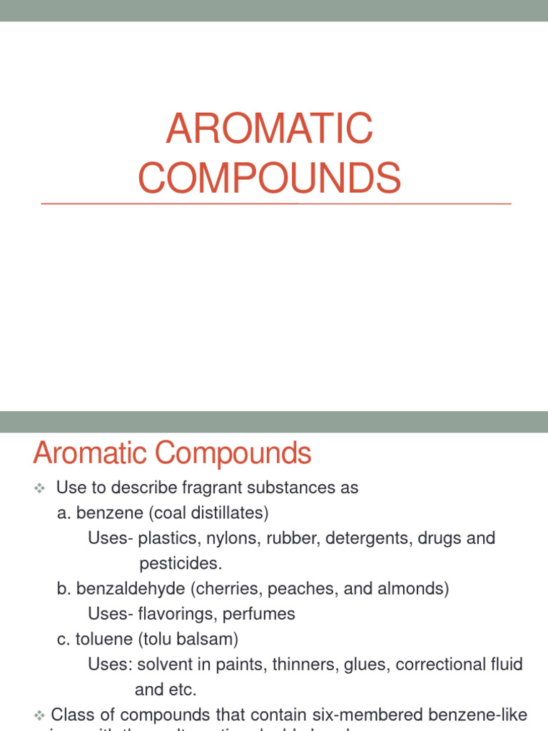 Aromatic Compounds Students | PDF