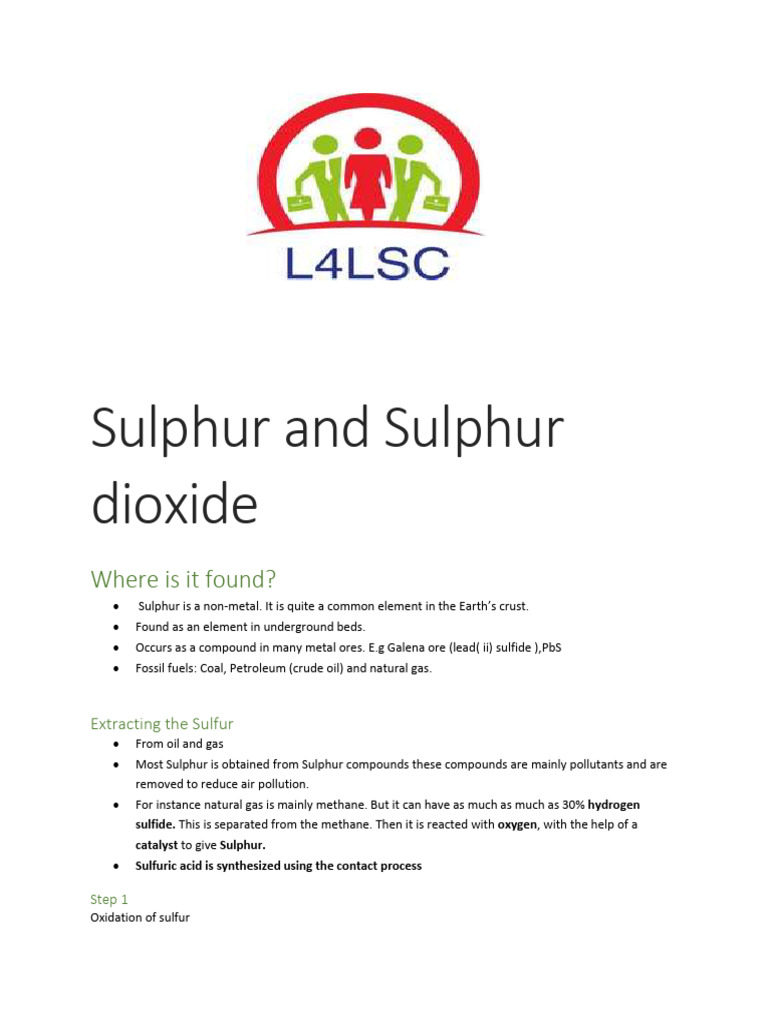 Igcse contact process | Download Free PDF | Sulfuric Acid | Chemical ...