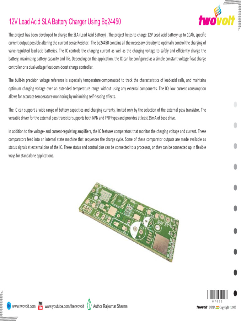 12V - Lead-Acid Battery Charger Circuit Using-Bq24450 PCB Layout-2 ...