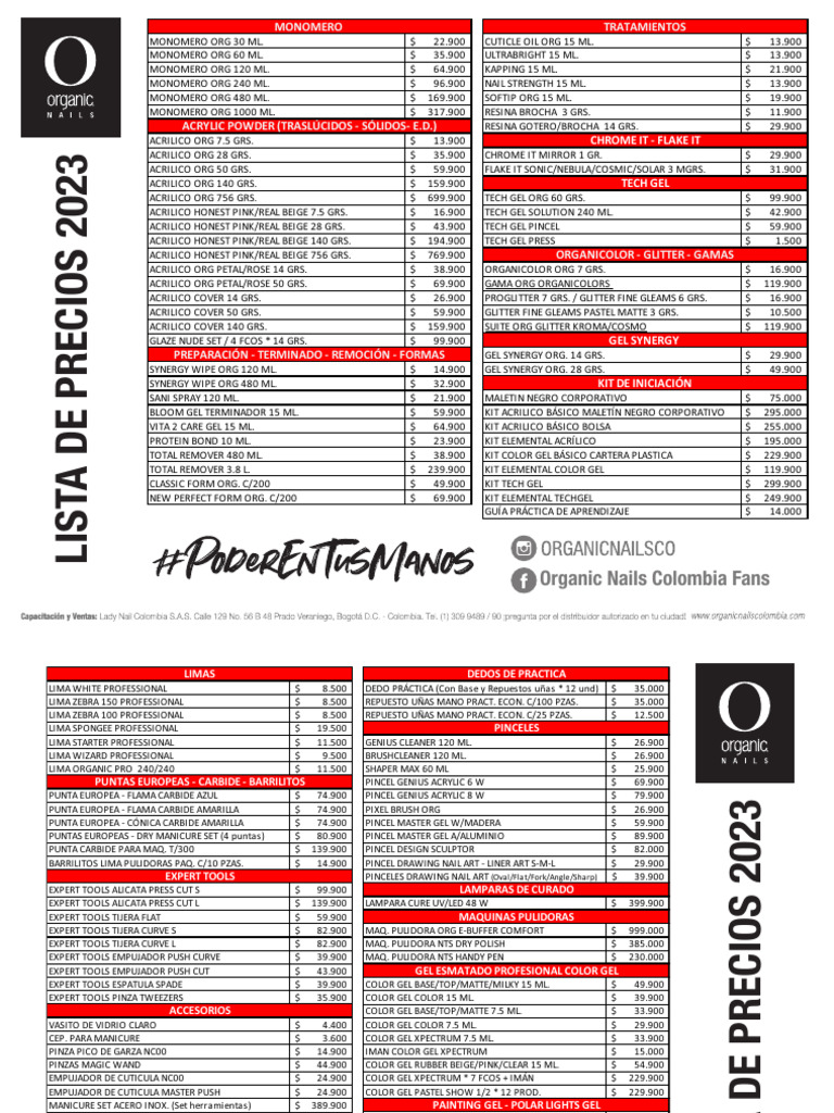 Lista de Precios 2023-2 | PDF