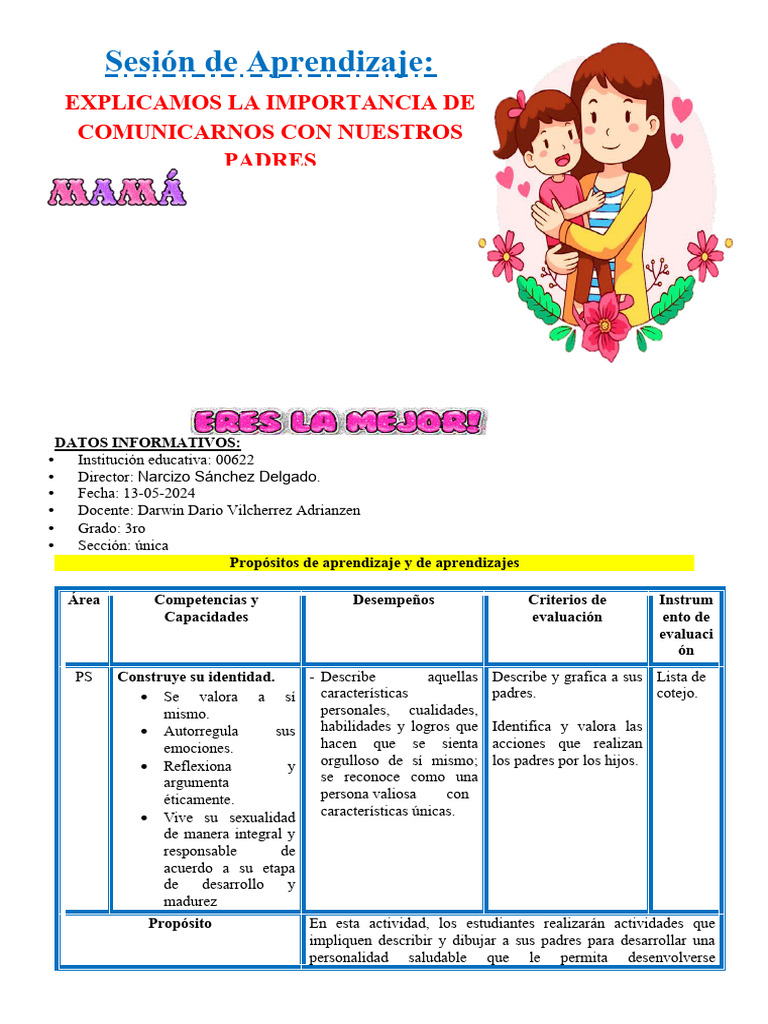 3° Sesión Día 1 PS Explicamos La Importancia de Comunicarnos Con ...