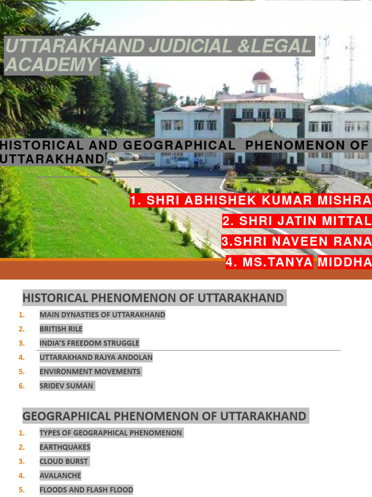 Historical and Geographical Phenomenon of Uttarakhand by Mr. Abhishek ...