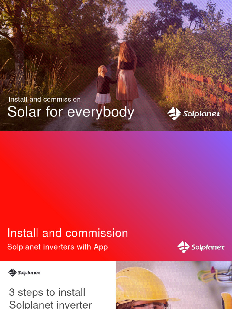 Solplanet - Install and Commission Via App | PDF | Power Inverter | Wi Fi