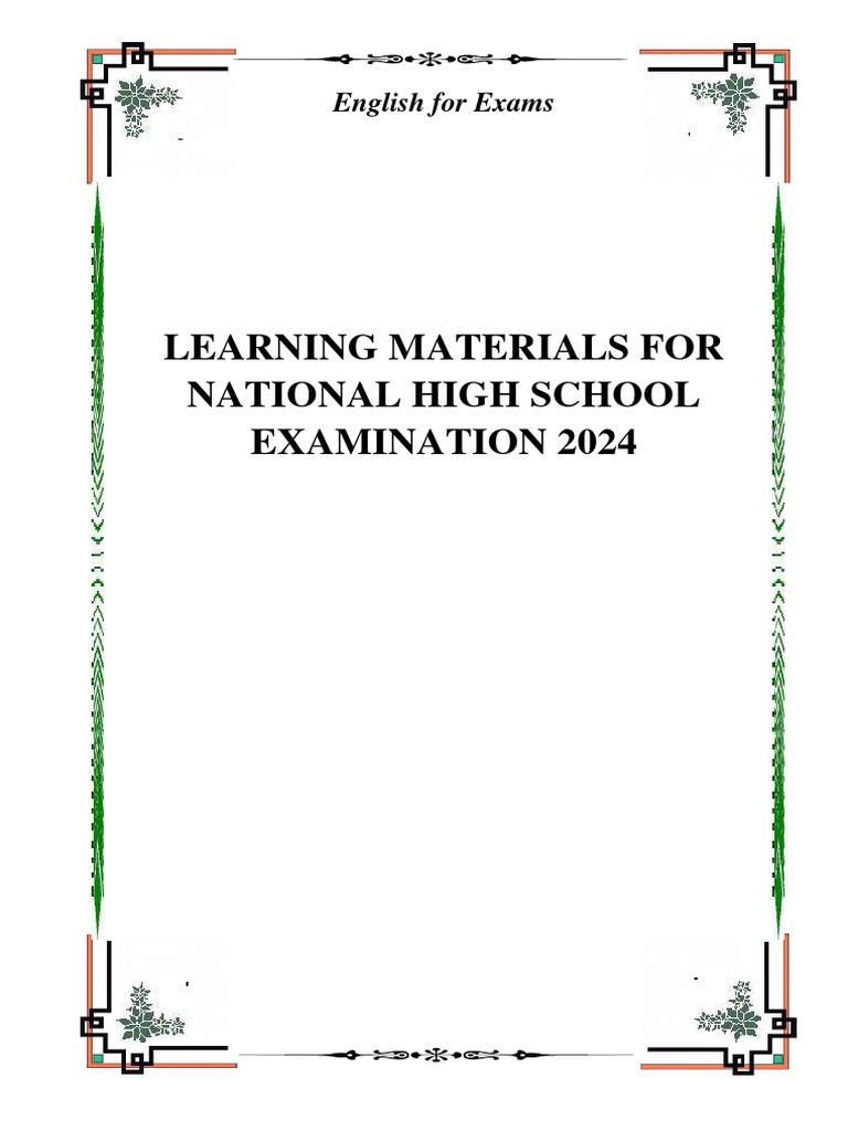 National Examination 2024 | PDF