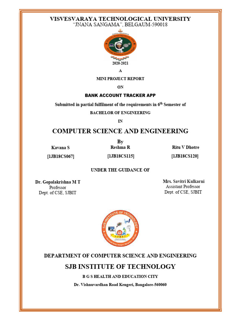 BankAccountTracker MADProjectReport | PDF | Android (Operating System ...