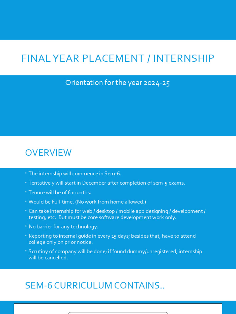 Intership Orientation | PDF | Internship | Job Hunting