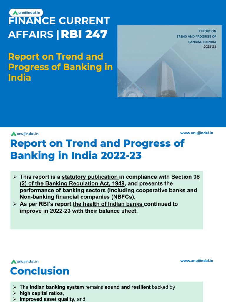 RBI 247 January Week 1 Day 1 | PDF | Banks | Reserve Bank Of India