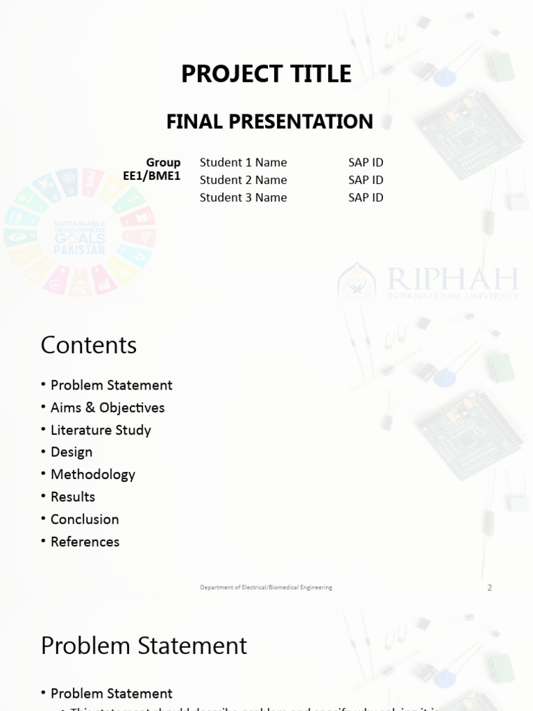 FINAL Presentation Template | PDF | Engineering | Biomedical Engineering