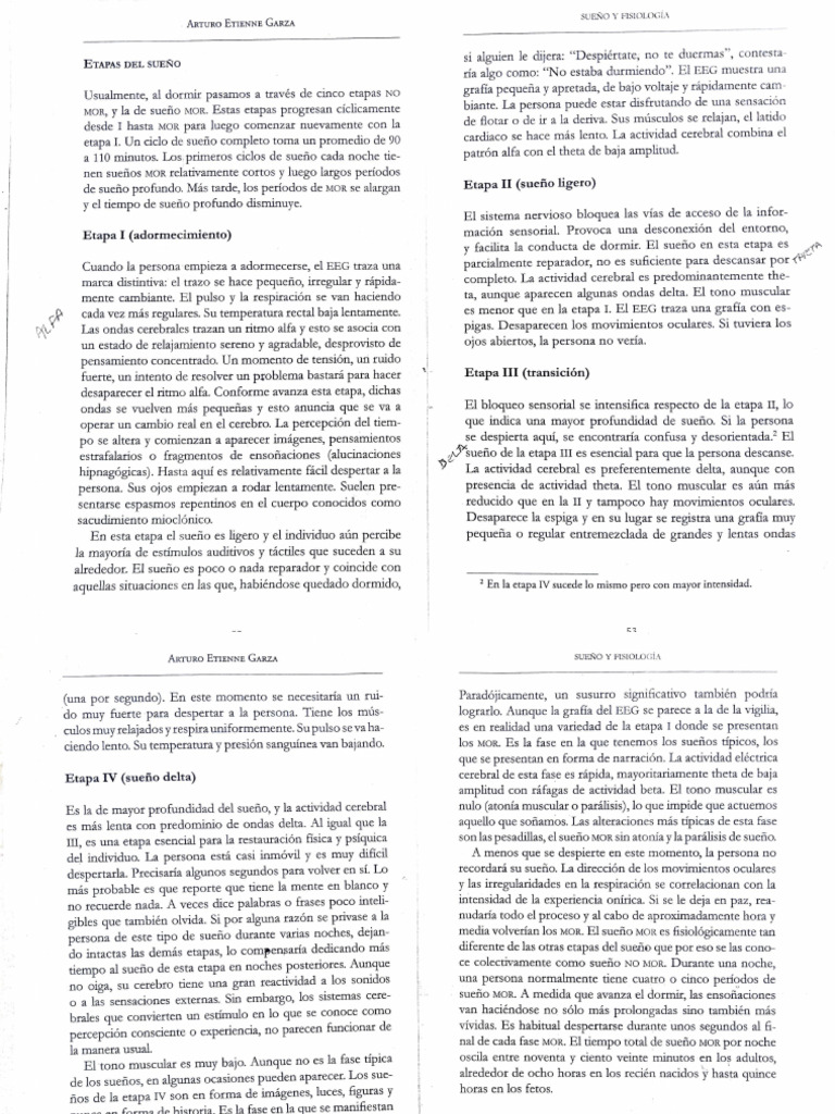 Etapas Del Sueño. A. Etienne | PDF | Dormir | Conceptos psicologicos