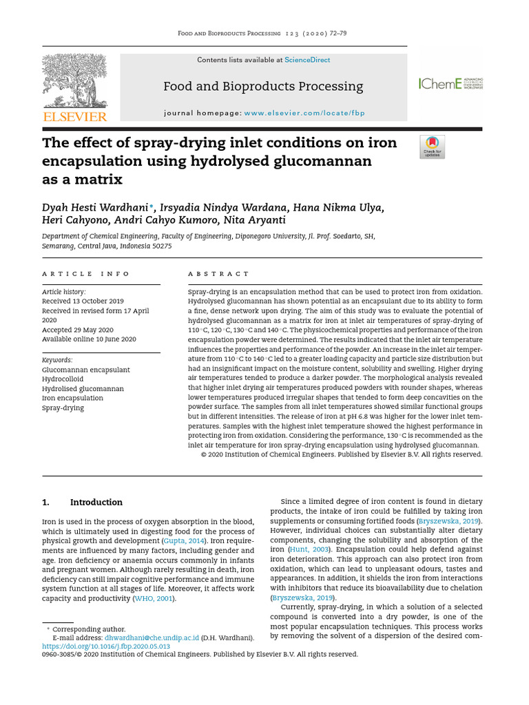 PUBLISHED-wardhani2020-The Effect of Spray-Drying Inlet Conditions On ...
