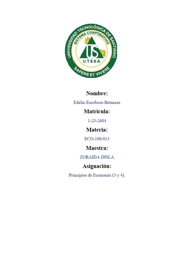 Análisis de Los Principios de Economía | PDF | Comportamiento | Mercado ...