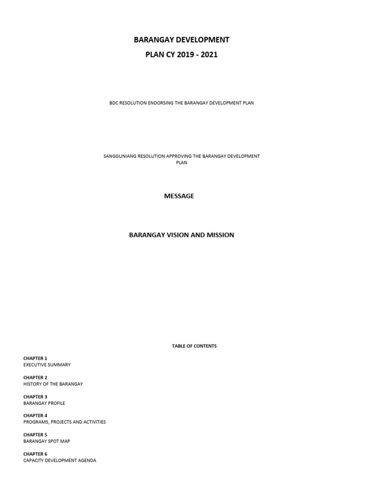 BDP Template For Cy 2019 2021 | PDF | Landfill | Municipal Solid Waste