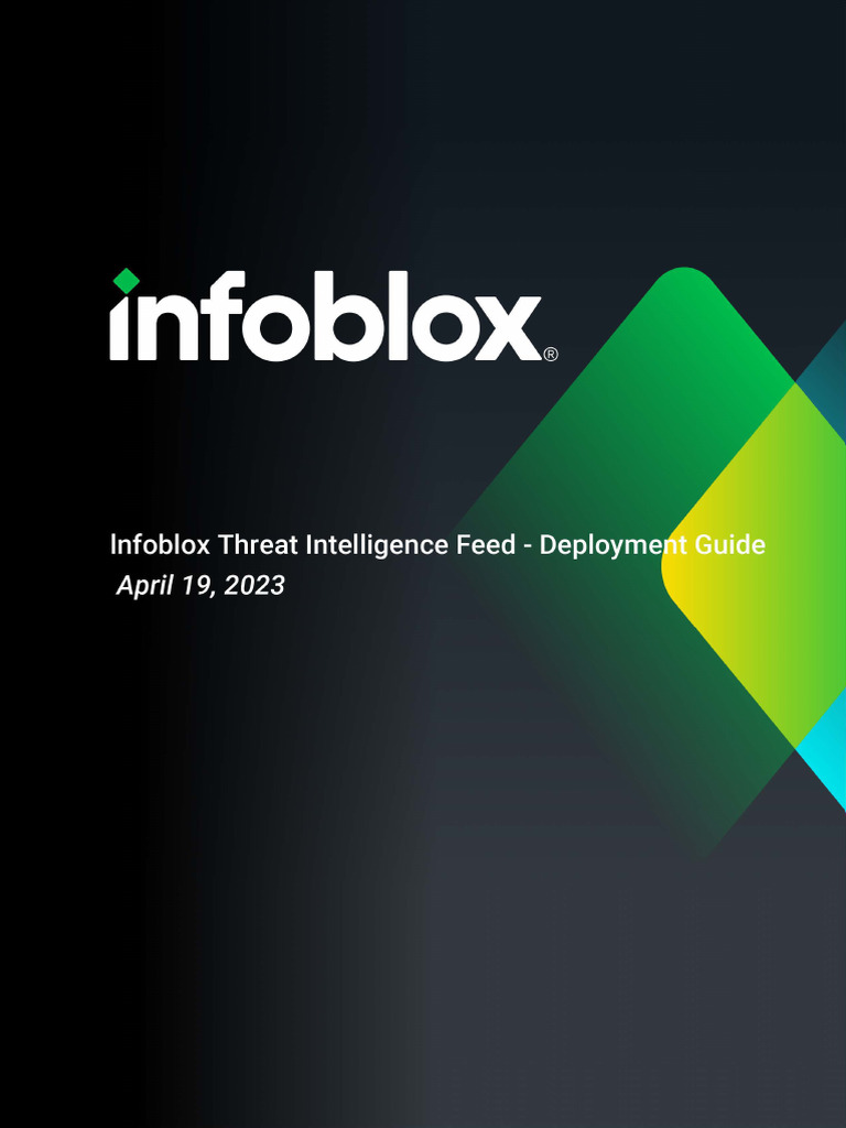 Infoblox Threat Intelligence Feed Setup Guide | PDF | Domain Name System | Ip Address