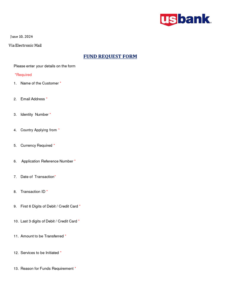 Fund Request Letter | Download Free PDF | Banks | Transaction Account