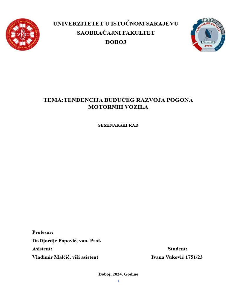 Uvod U Saobracaj I Transport | PDF