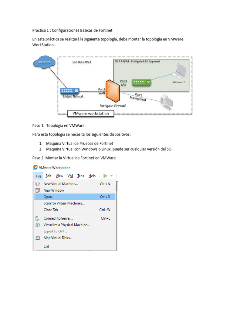 Configuraciones Básicas de Fortinet | PDF | Dirección IP | Cortafuegos ...