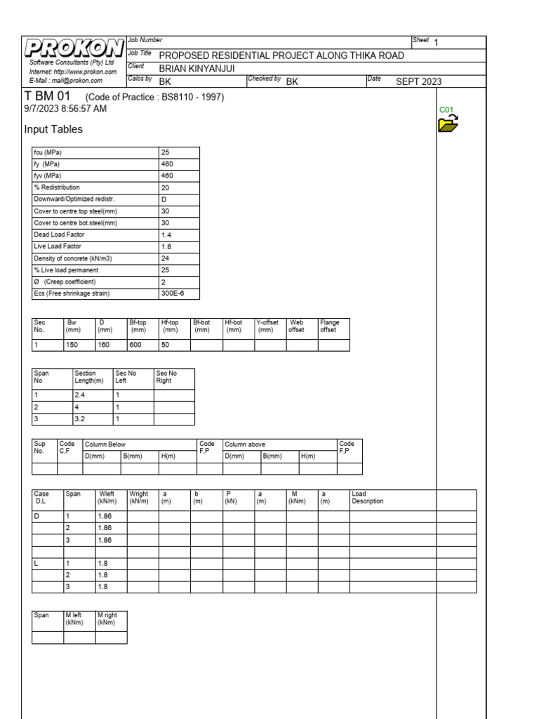 Prokon - t Beam | Download Free PDF | Beam (Structure) | Structural Engineering