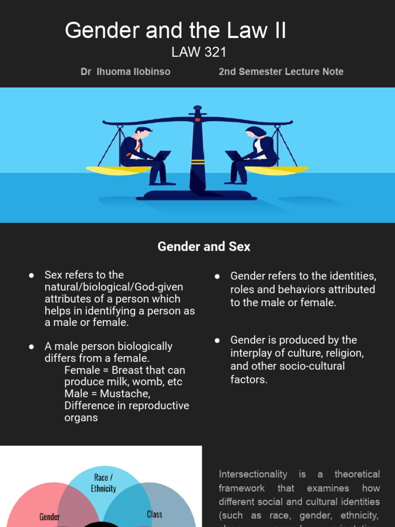 Gender and The Law Display | PDF | Gender Studies | Gender Equality