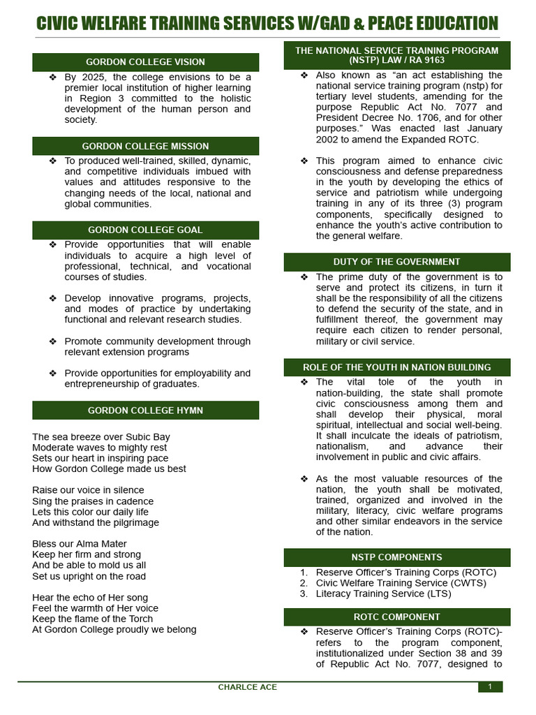 NSTP-REVIEWER | PDF | Symbols | National Symbols