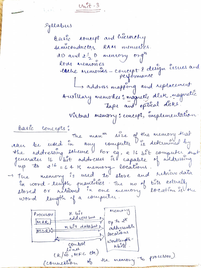 COA Unit4 Memory | PDF COA Unit4 Memory | PDF