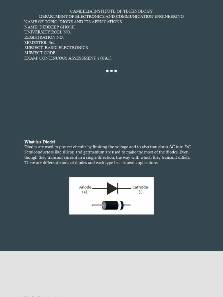 Ca1 Ec301 | PDF | Diode | P–N Junction