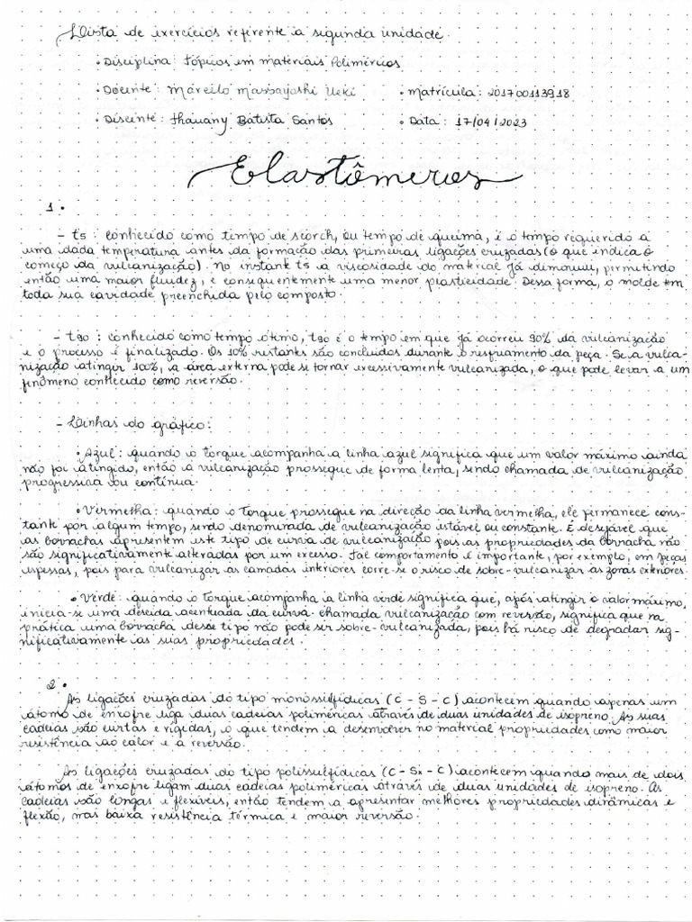 Atividade 1 De Polimeros Pdf