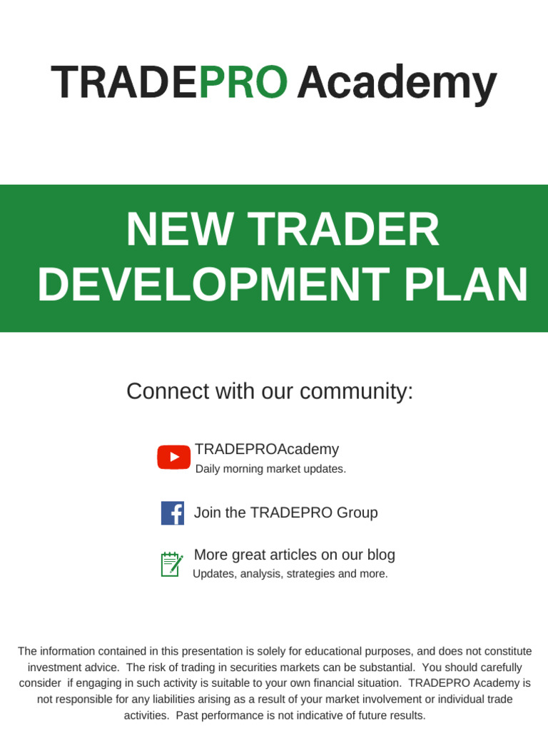 New Trader Development Checklist | PDF | Risk | Investment Management