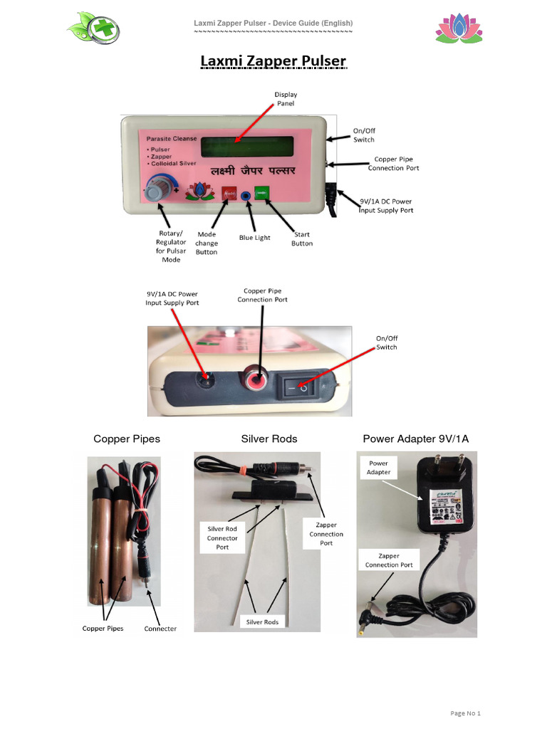 Laxmi Zapper Pulser Device Guide v3 | PDF | Power Supply | Electrical Engineering