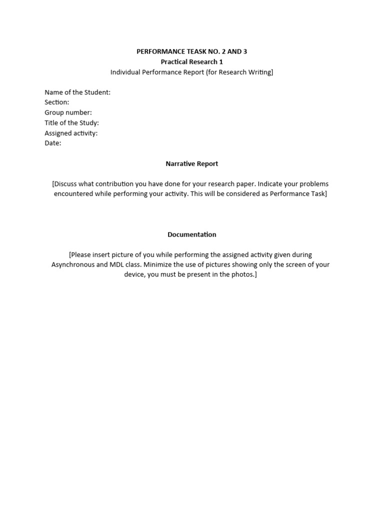 4Q Individual Report PT Template Practical Research 1 | PDF