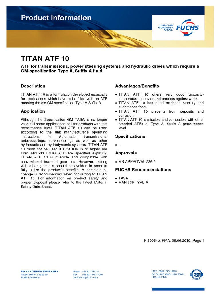 PI_TITAN ATF 10 | PDF