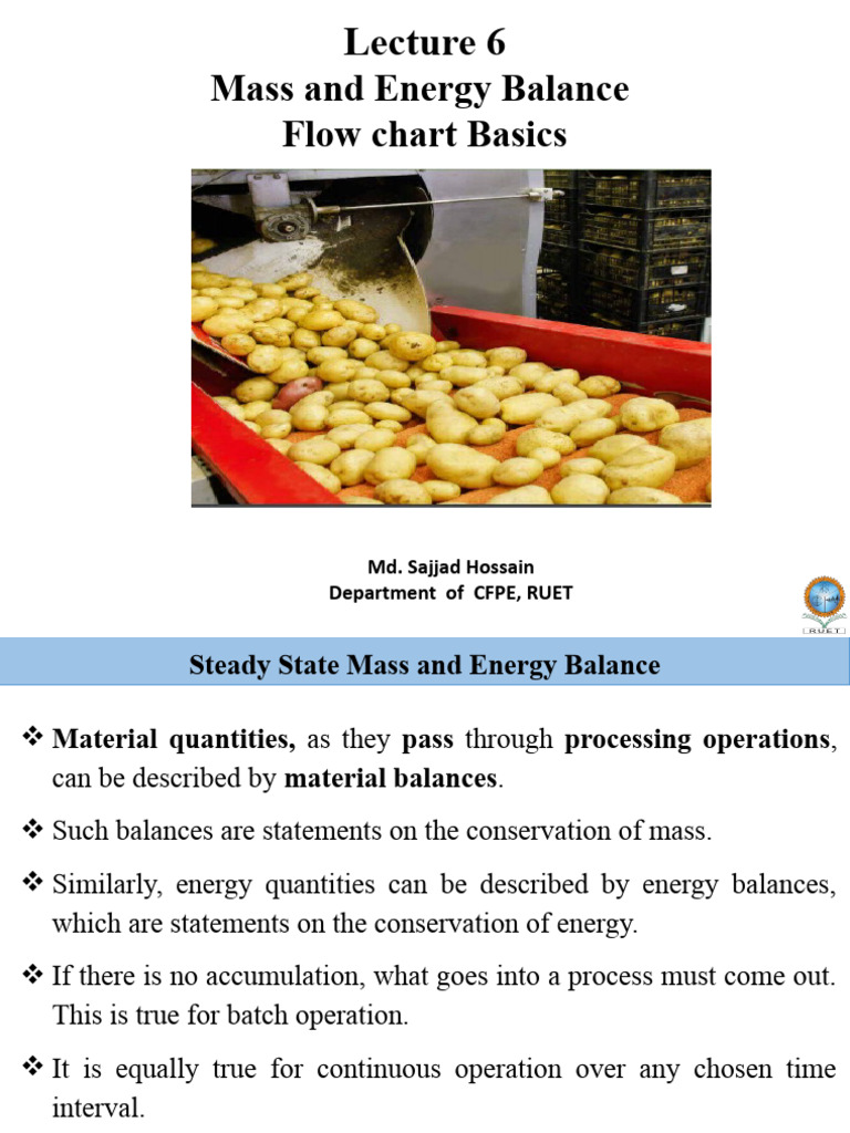 Lecture 6 Mass and Energy Balance | PDF | Heat | Latent Heat