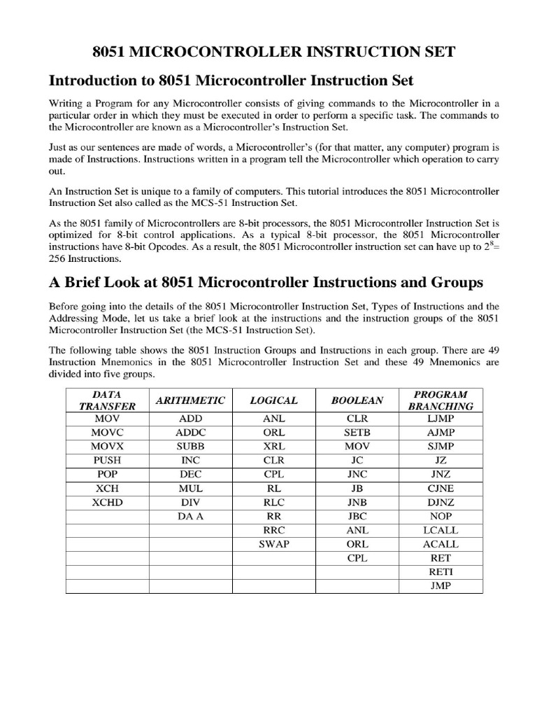 8051 Microcontroller-3 | PDF