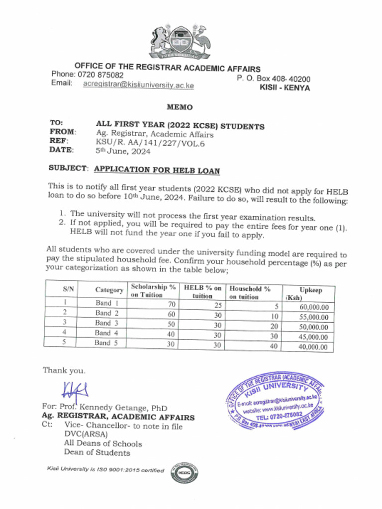 Helb Loan Application | PDF