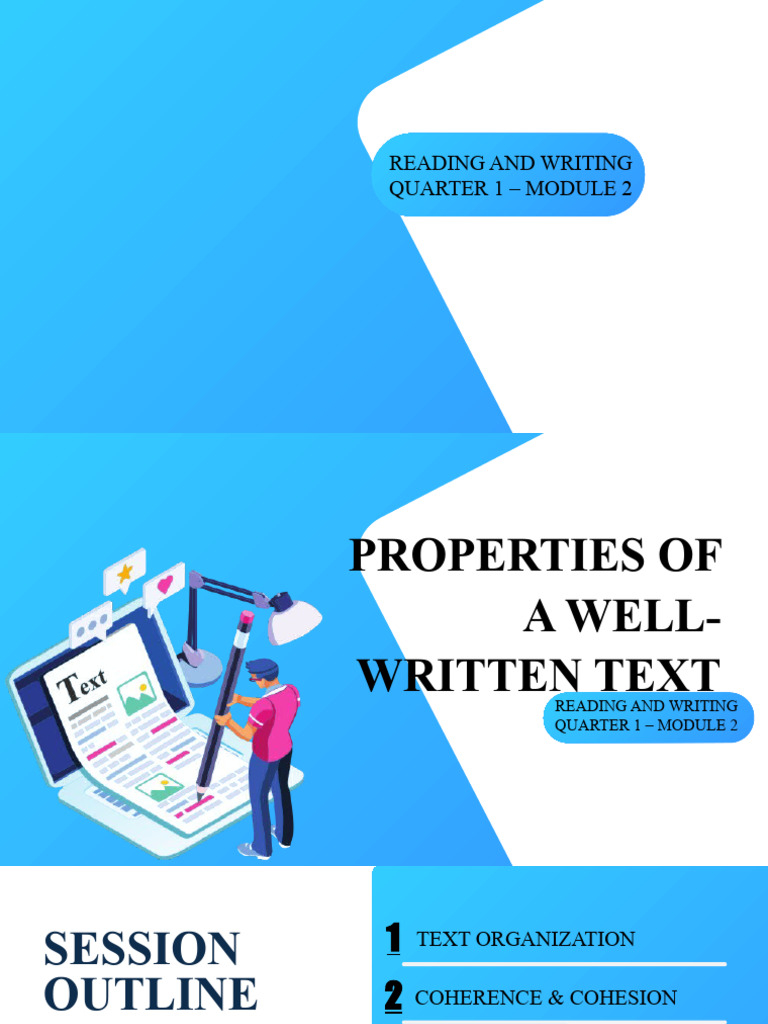 Module 2 Evaluating Properties of A Well Written Text | PDF