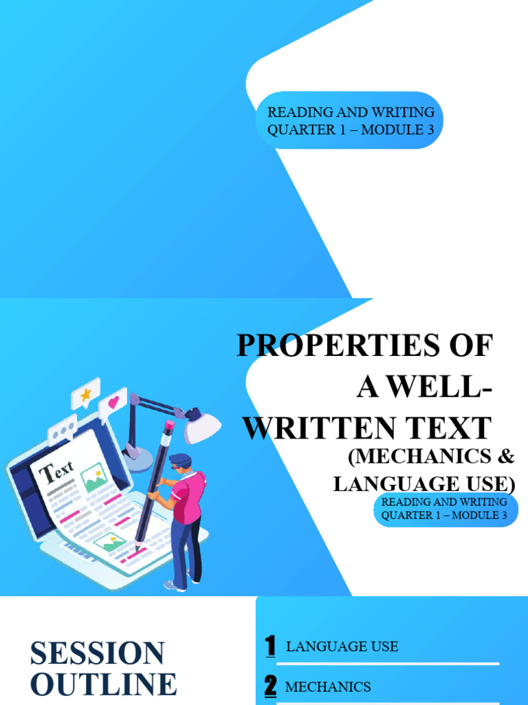 Module 3 Evaluating Properties of A Well Written Text 2 | PDF ...